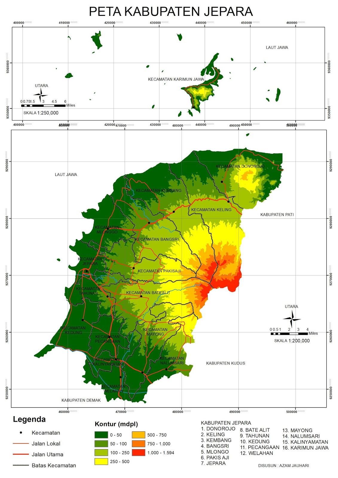 PETA KABUPATEN JEPARA