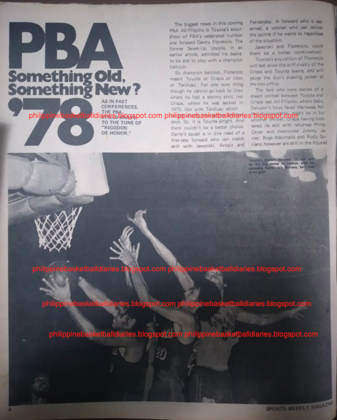 Philippine Basketball Diaries: April 1978