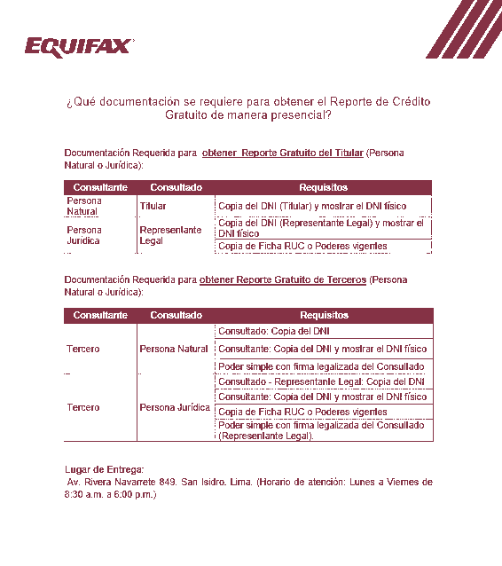 El Reporte de Deudas Infocorp Equifax - Gratuito de forma Presencial ...