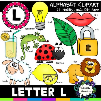 Letter L Words Clipart - Letter Format