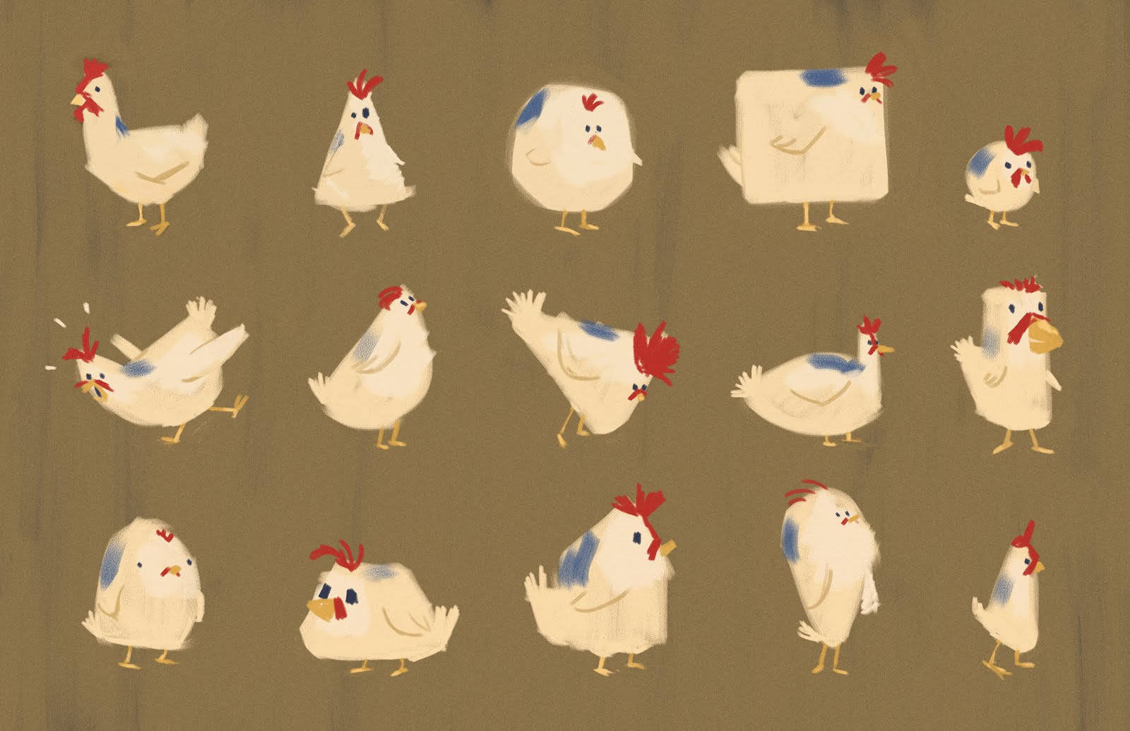 Norman isn't Normal: a Sketch Blog: Chicken shapes.