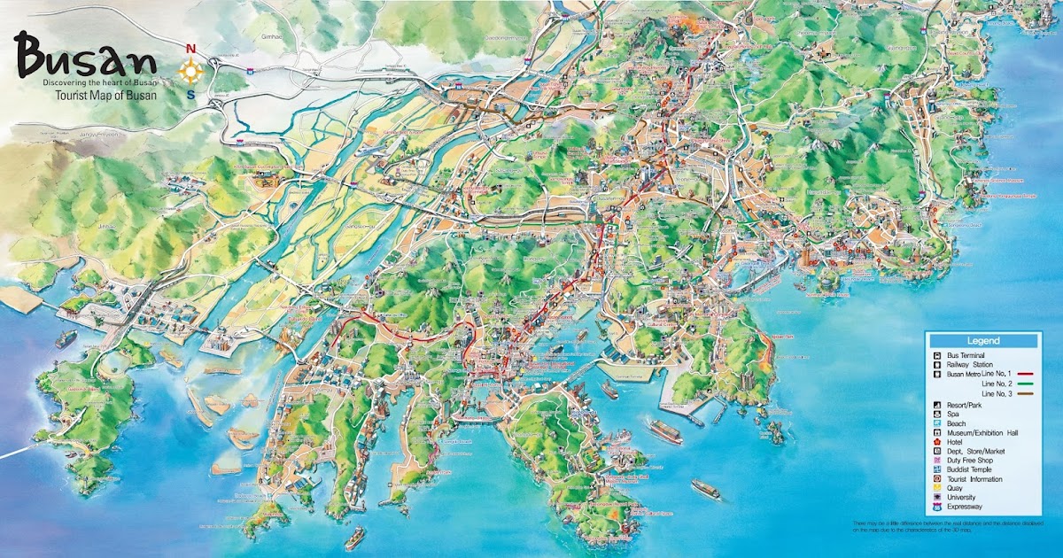 Liburan ke Korea - Busan Tourist Map