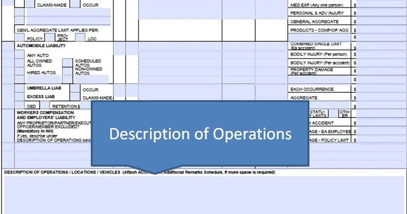 Simply-Easier-ACORD-Forms: ACORD 25 - Description of Operations - Part ...