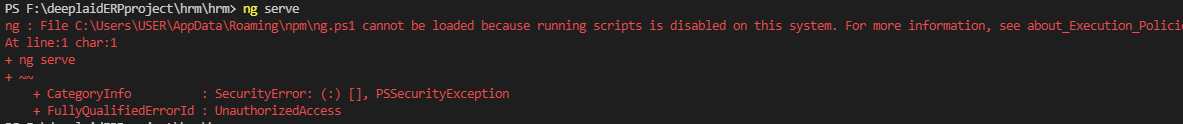ng : File C:\Users\Dell\AppData\Roaming\npm\ng.ps1 cannot be loaded ... ng : File C:\Users\Dell\AppData\Roaming\npm\ng.ps1 cannot be loaded ...