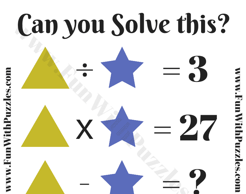Picture Maths Number Puzzle Question for Teens