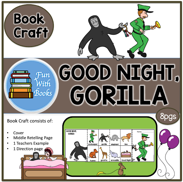 GOOD NIGHT, GORILLA BOOK CRAFT ~ Book Units by Lynn