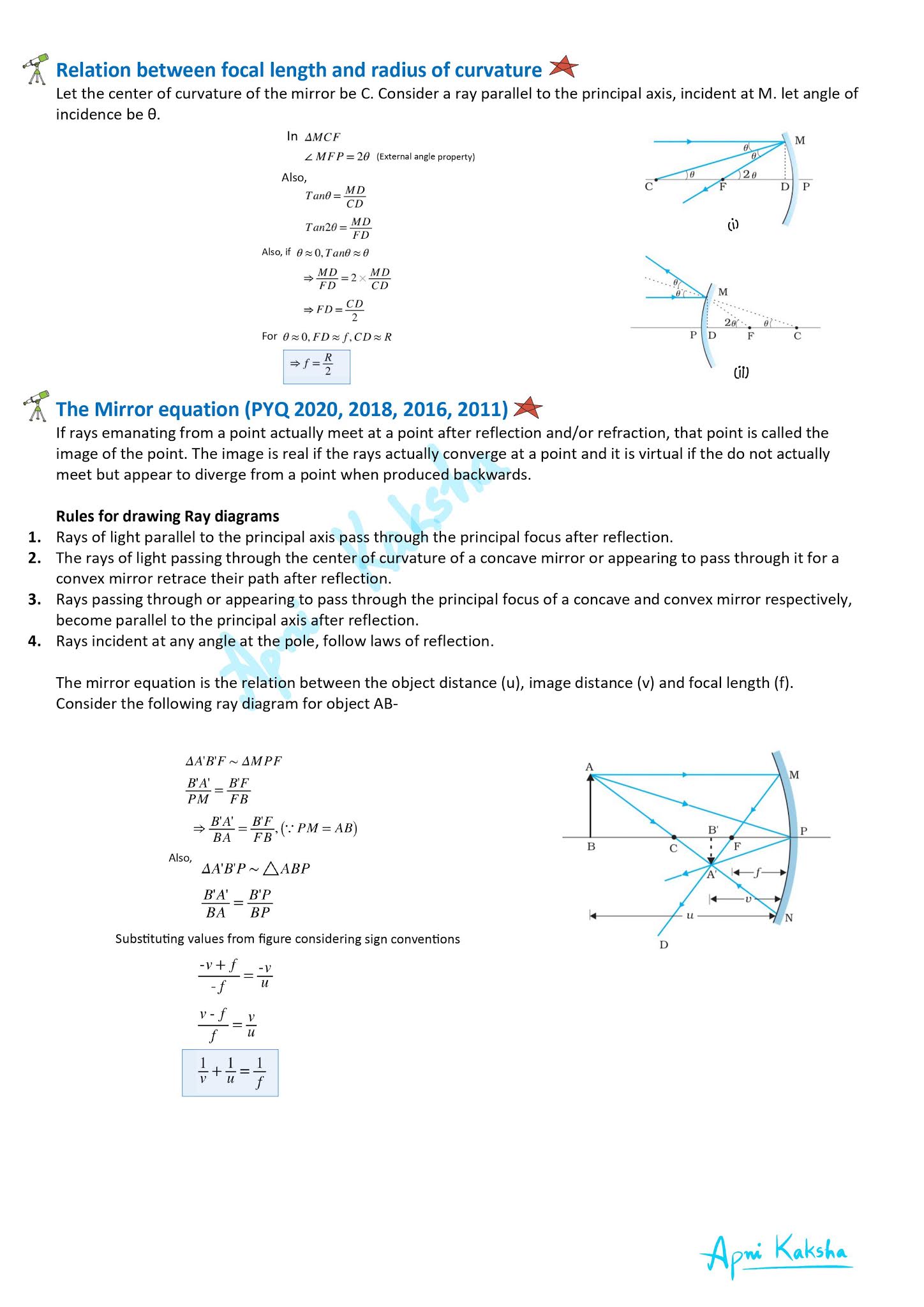 Class 12 Physics Chapter 9-Ray Optics And Optical Instruments Notes PDF ...