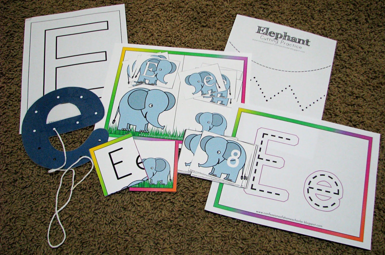 Mommy's Little Helper: Letter E/Elephant Preschool Theme