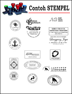 GAMBAR CONTOH / SAMPEL DESAIN STEMPEL WARNA & CETAK