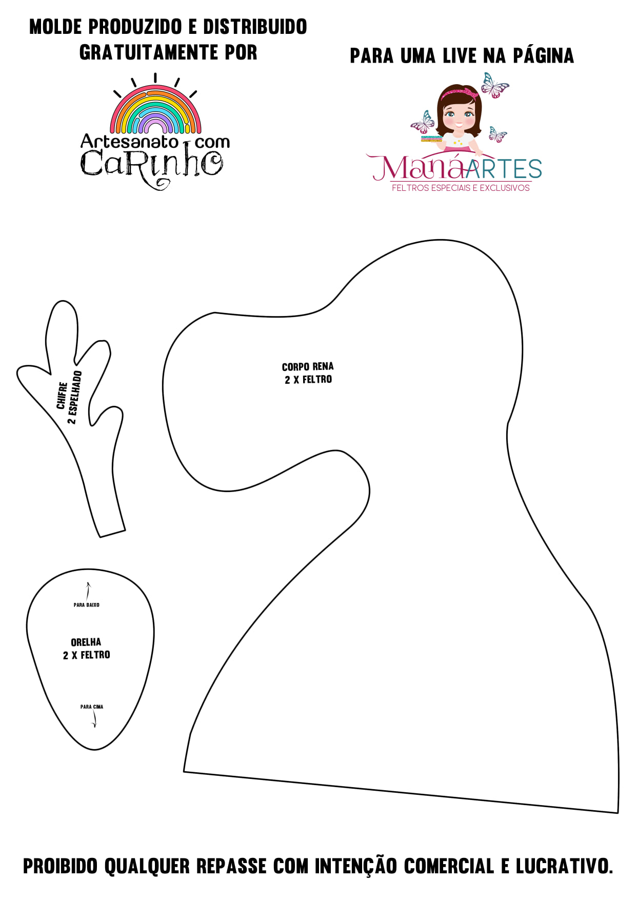 Eu Amo Artesanato: Rena com Molde