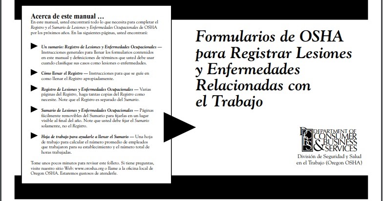 PREVENCION, SEGURIDAD Y SALUD LABORAL: OSHA 300. https://osha.oregon.gov/