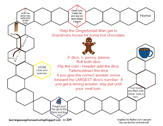 Learning As We Go: Gingerbread Man - Math Game-Addition and Subraction