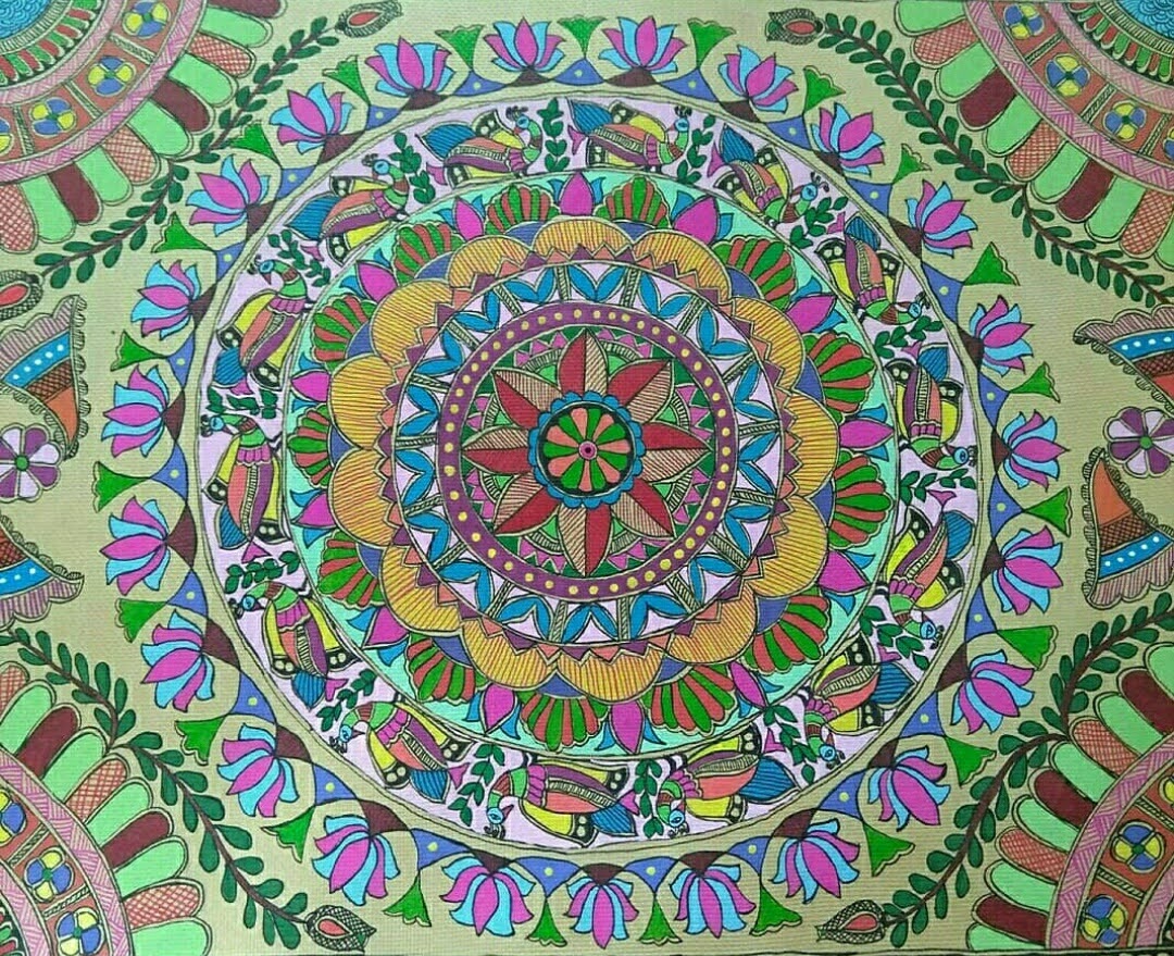 Madhubani mandala art