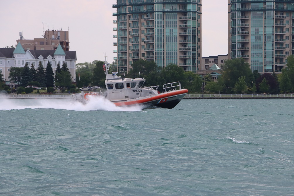 Michigan Exposures: A Coast Guard Boat Passes By