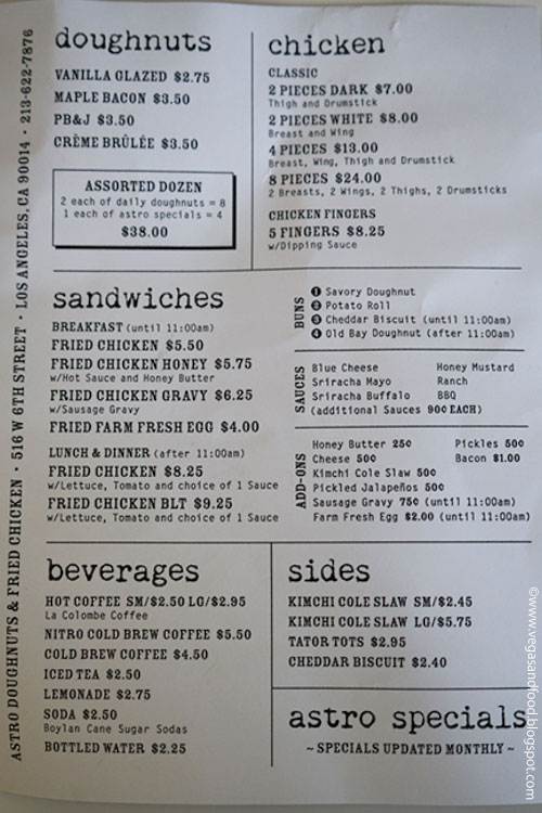 Astro Doughnuts & Fried Chicken - Downtown L.A. - Vegas and Food