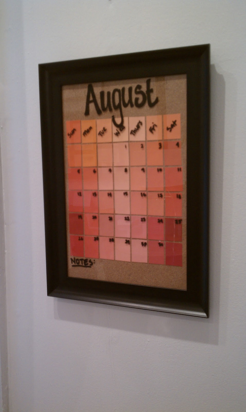 Chet Pourciau Design: DIY Calendar from an Old Picture Frame and Paint ...