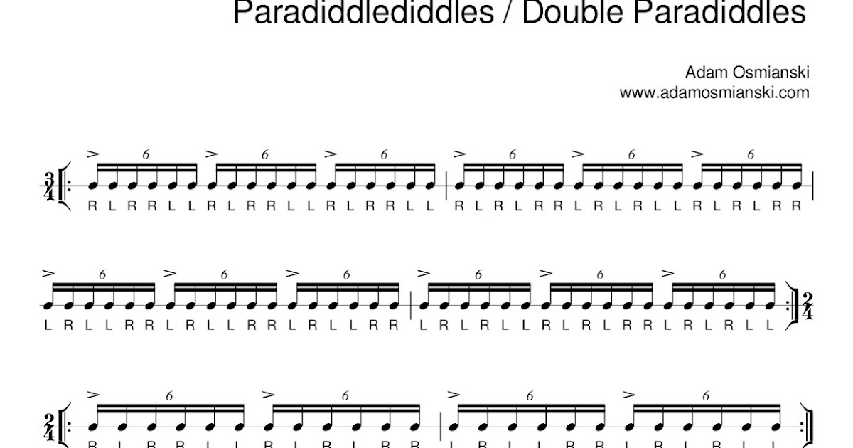 That Drum Blog: Paradiddlediddles / Double paradiddles