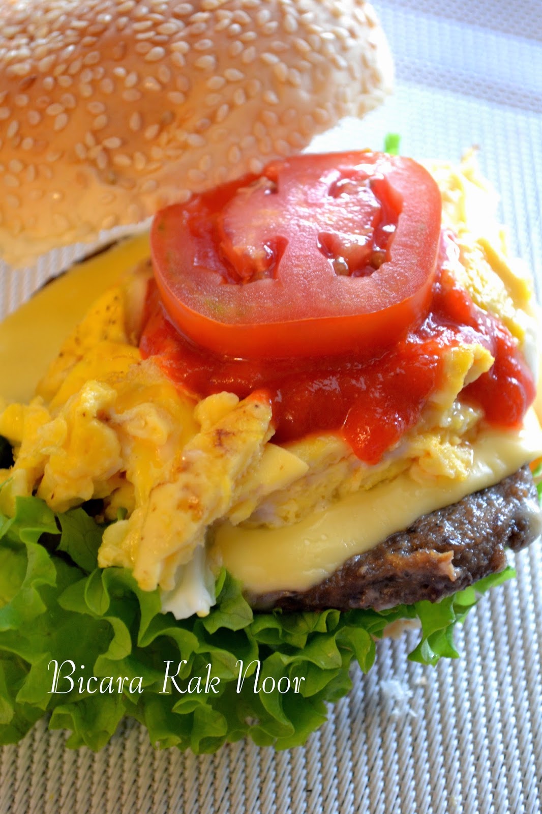 Burger Paksu Nabil The Besttt - Dapur Kak Noor