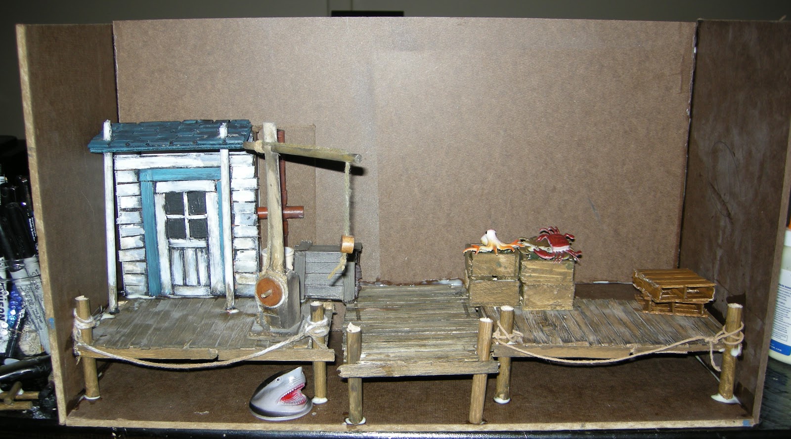 ANY HOW TOWN: Building A Large Scale Popsicle Stick Diorama