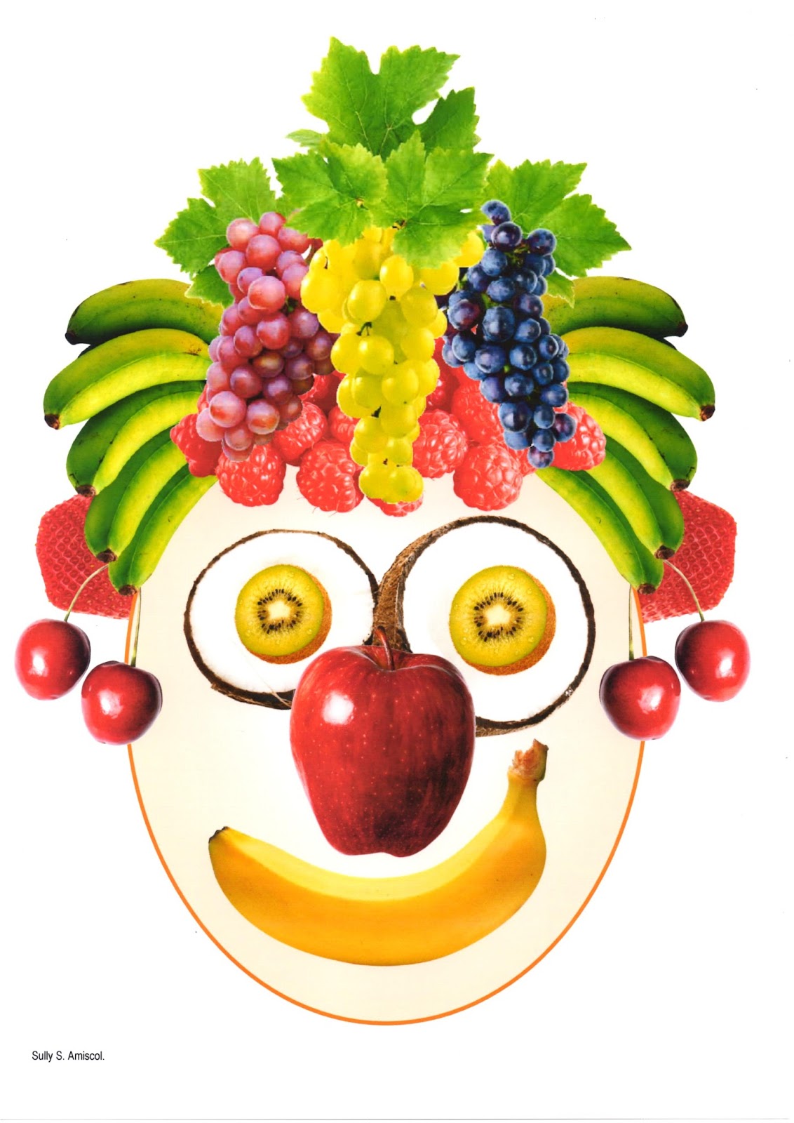 Amiscol: Les visages fruités à la manière d' Arcimboldo.