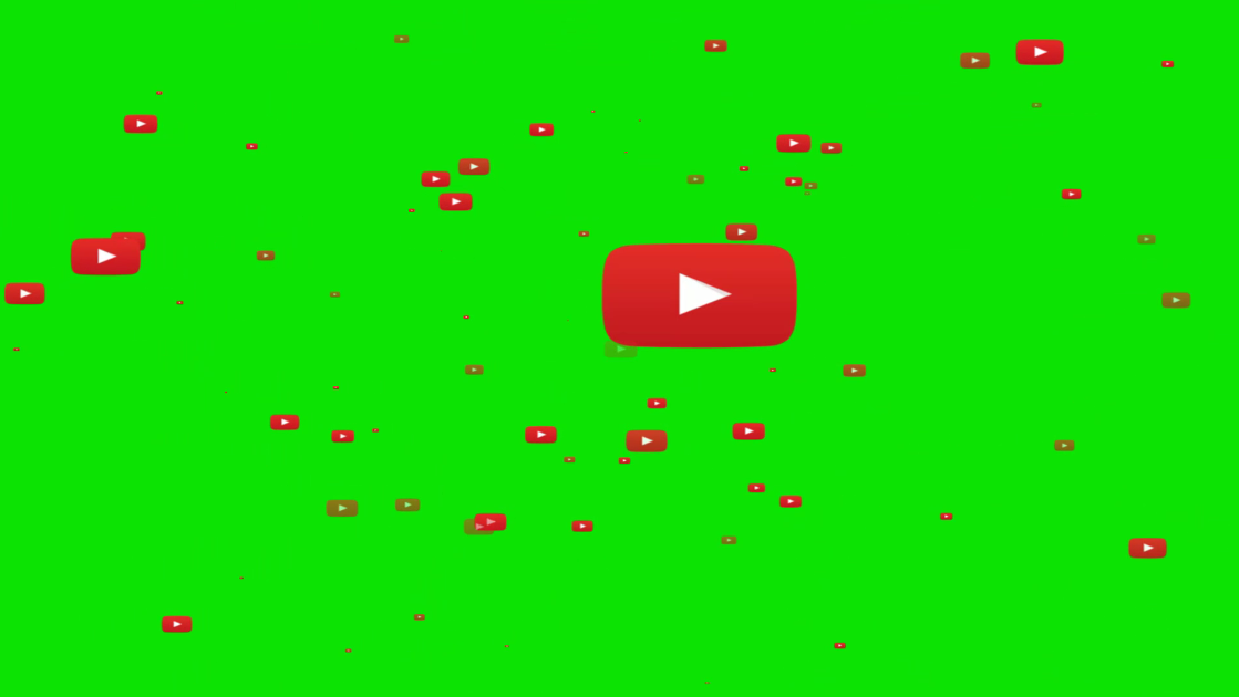 New green screen youtube logo button particles effect video footage ...