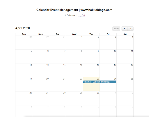 Calendar Event Management dengan PHP, MySQL dan Full Calendar - Hakko ... Calendar Event Management dengan PHP, MySQL dan Full Calendar - Hakko ...