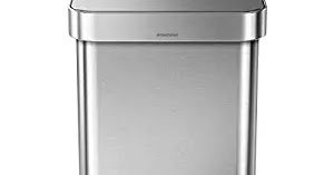 simplehuman 45 Liter Rectangular Hands-Free Kitchen Step Trash Can with ...