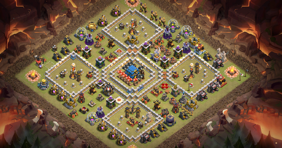 Susunan Formasi Base COC TH 11, TH 12, dan 13 Terbaru Anti Segalanya ...