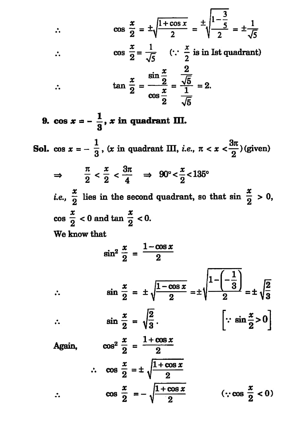 Trigonometric functions class 11 math - Studypur