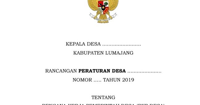 Contoh Format Rkp Desa Terbaru - Delinewstv