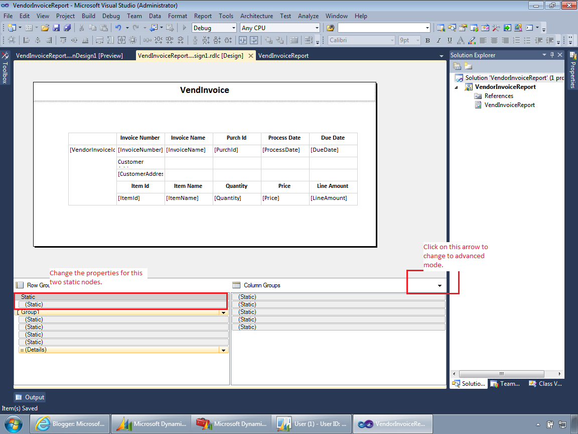 Microsoftdynamicsaxapta Tablix Headers Not Repeating In Ssrs