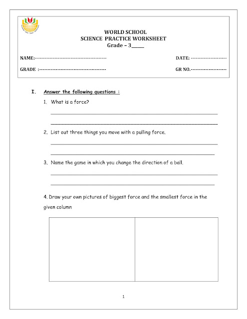 Birla World School Oman: Homework for Grade 3 as on 29/04/2020