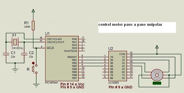 PROYECTOS ELECTRONICOS CON PICS: CONTROL MOTOR PASO A PASO CON PIC