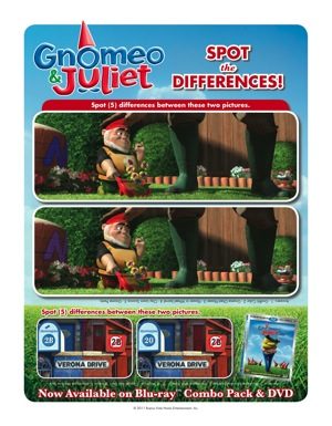 FREE Gnomeo & Juliet Activity Sheets!