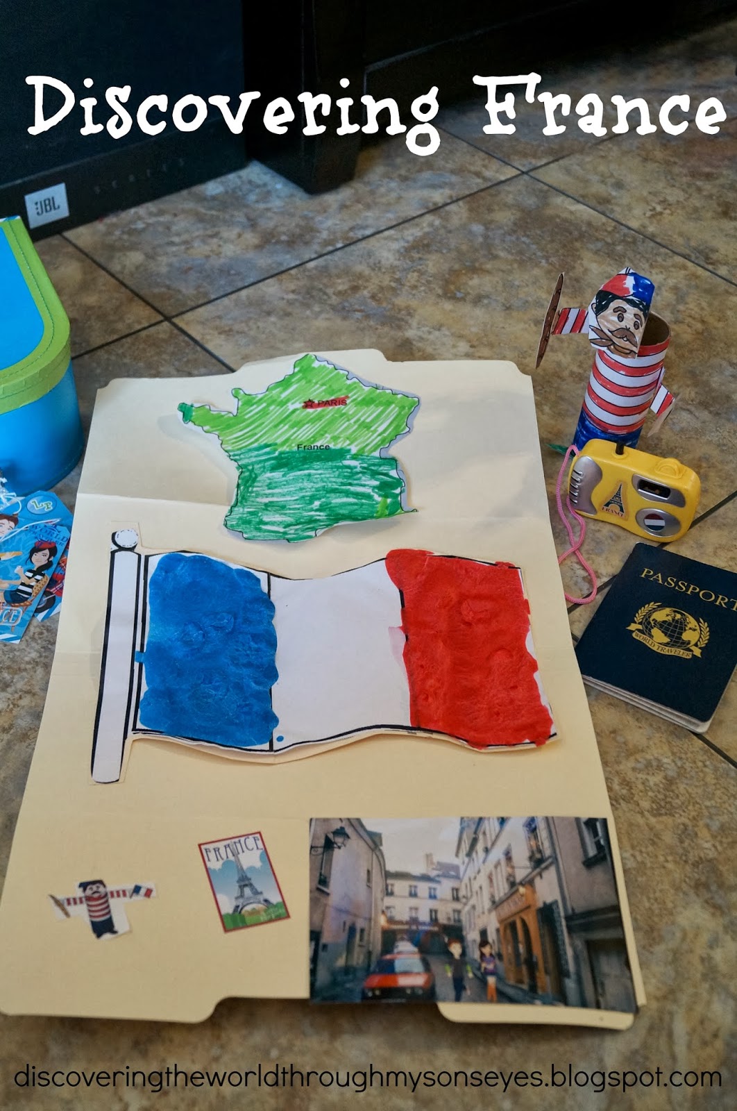 Discovering France with Kids: Puffy Paint Flag Activity