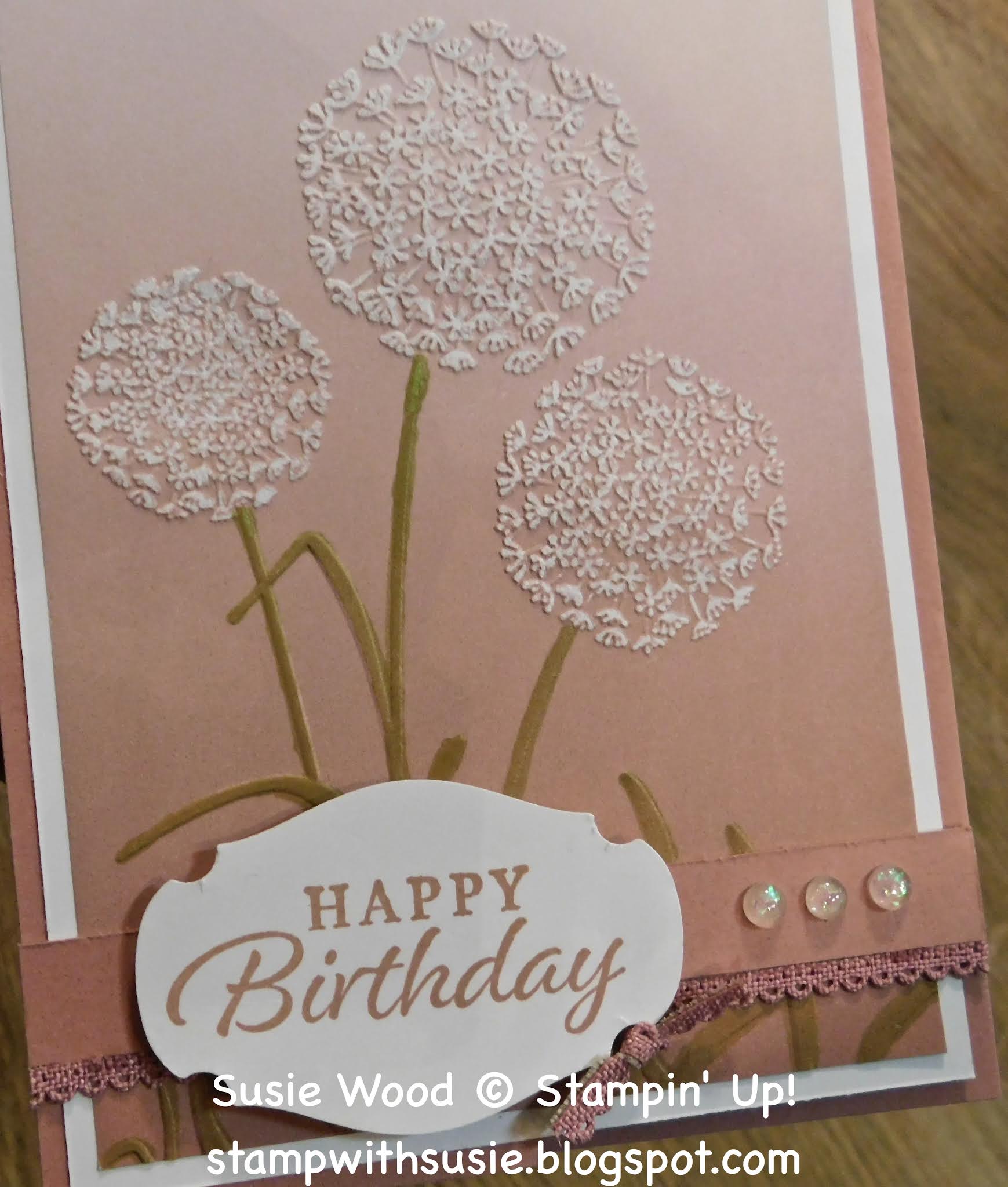 Stamp with Susie: Stampin' Up! Dandelions 3D Embossing Folder