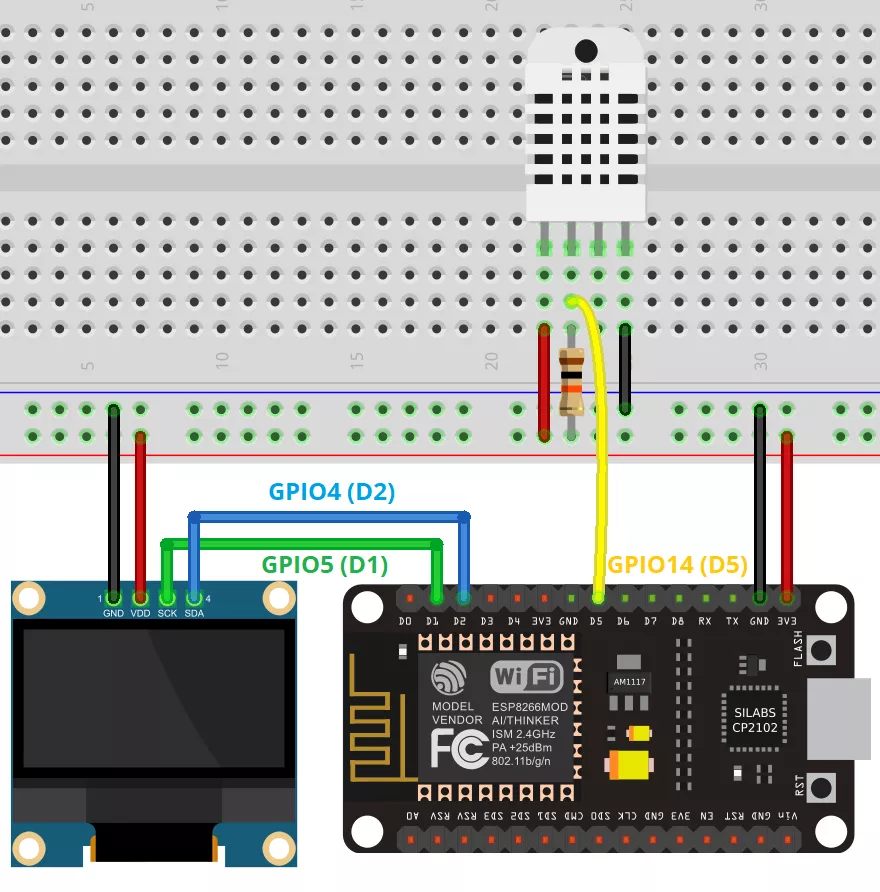 Servidor da web ESP32 DHT11/DHT22 – Temperatura e umidade usando o ...