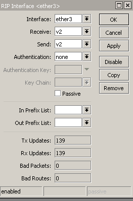 KONFIGURASI ROUTING RIP 2 MIKROTIK