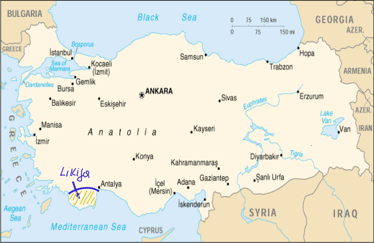Zudusī Likija vai ceļojums uz Turciju.