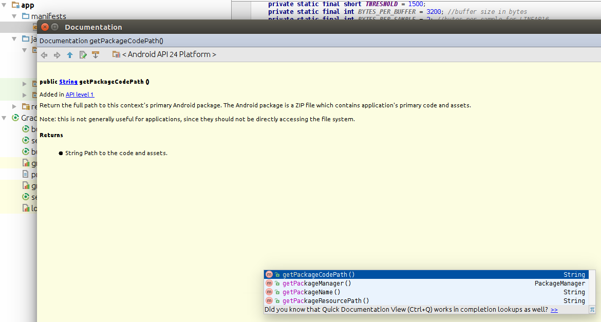 Android Studio で Documentation がポップアップされるようになったので修正 | 穀風 Android Studio で Documentation がポップアップされるようになったので修正 | 穀風