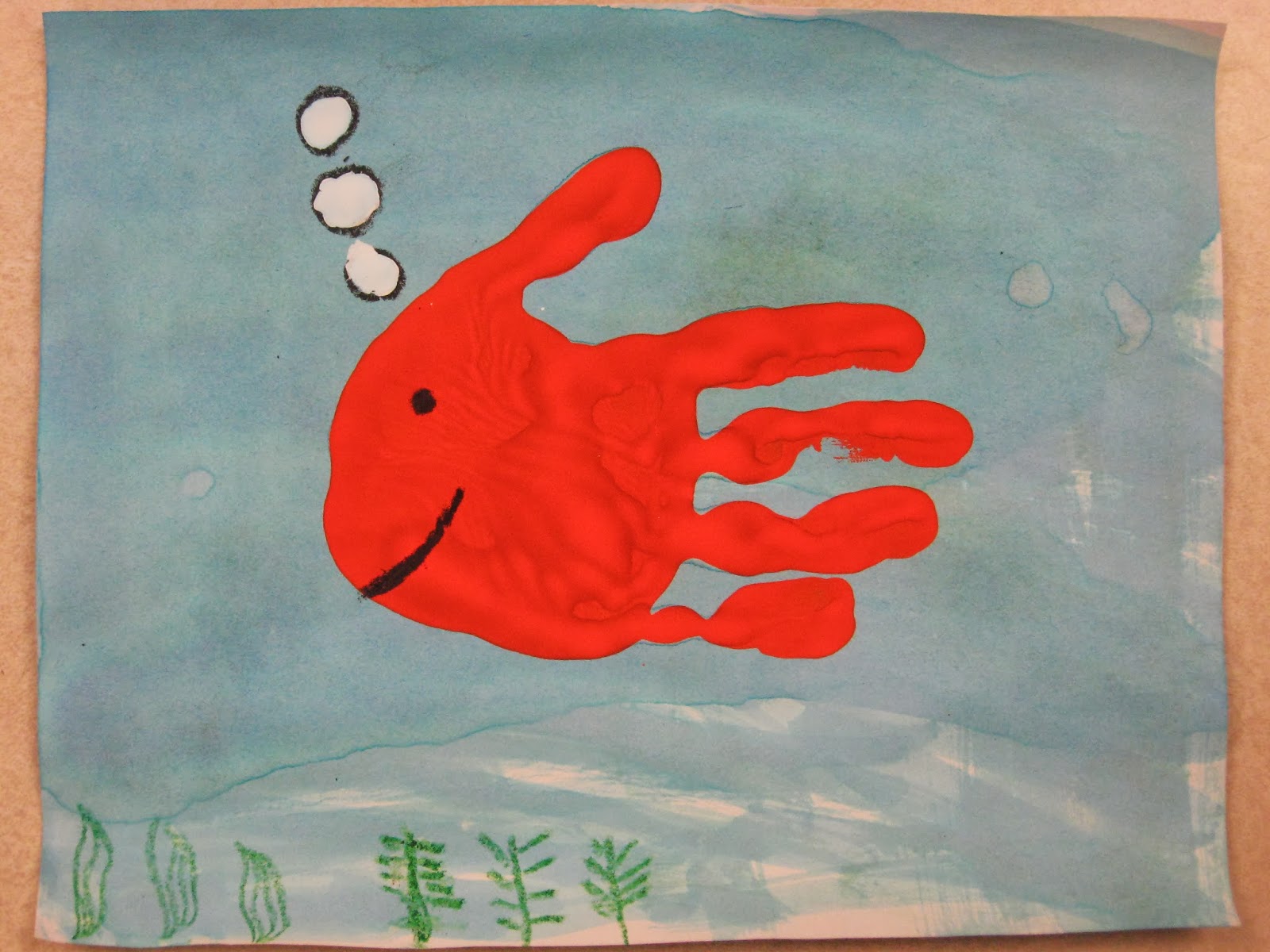 Miss Young's Art Room: Kindergarten Hand-Print Fish