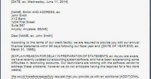 Request Letter Format for Time Extension