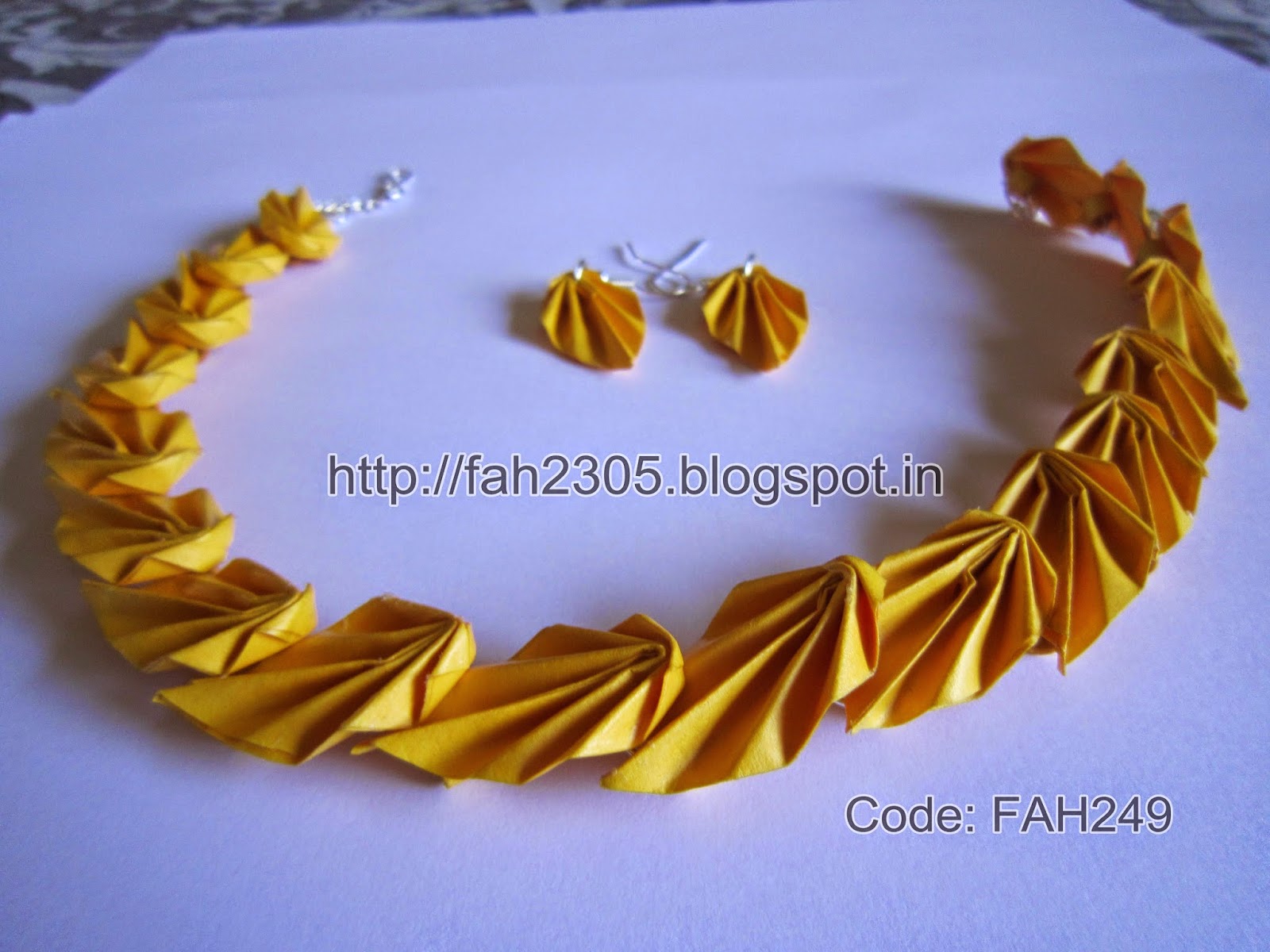 Fah Creations: Origami Earrings and Necklace