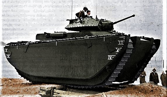 SNAFU!: British experimental A/T1* amphibious tank with 40mm cannon in 1942