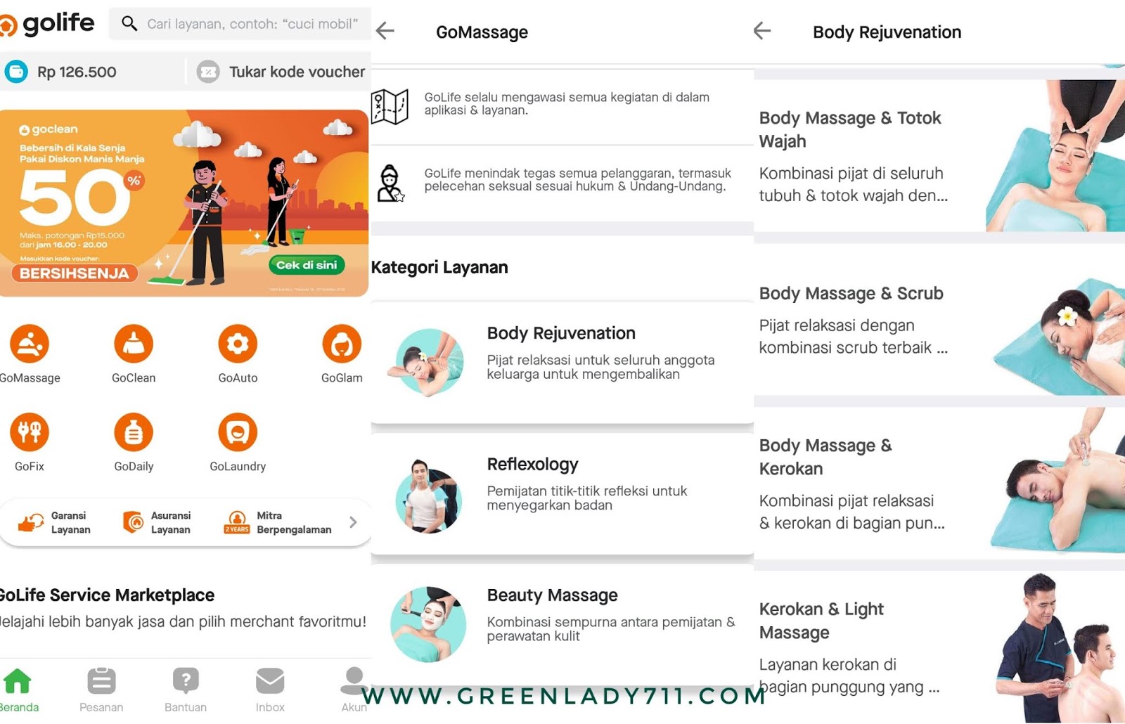 [Review] Go Massage - Body Massage & Scrub - Green Lady's Thought