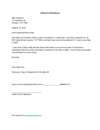 Proof Of Residency Letter From Family Member ~ Thankyou Letter