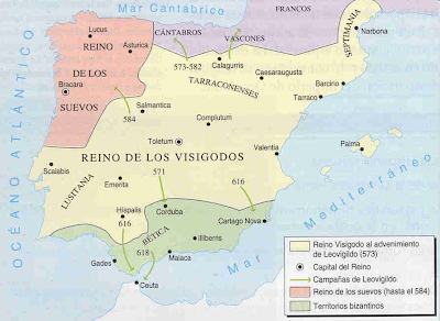 historioseando: El Reino Visigodo. Mapas.