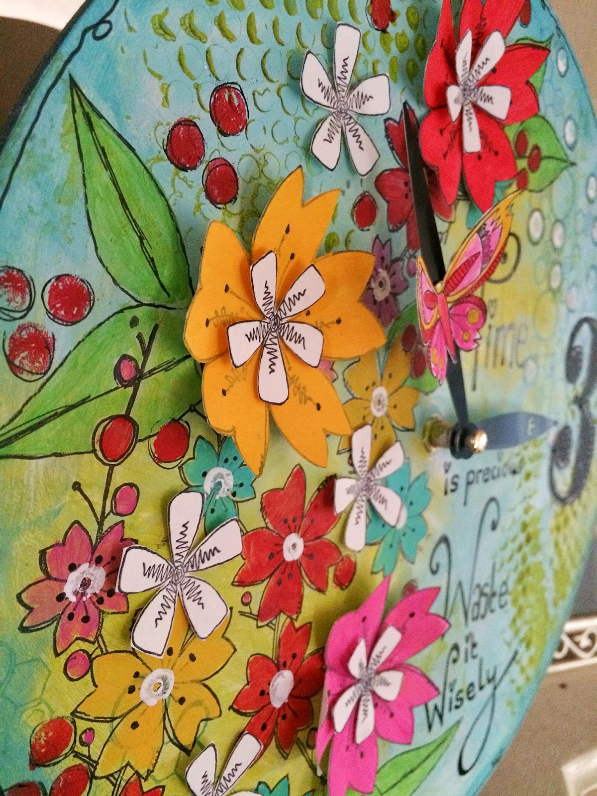 PaperArtsy: 2015 #13 Flower Clock {by Tracy Scott}