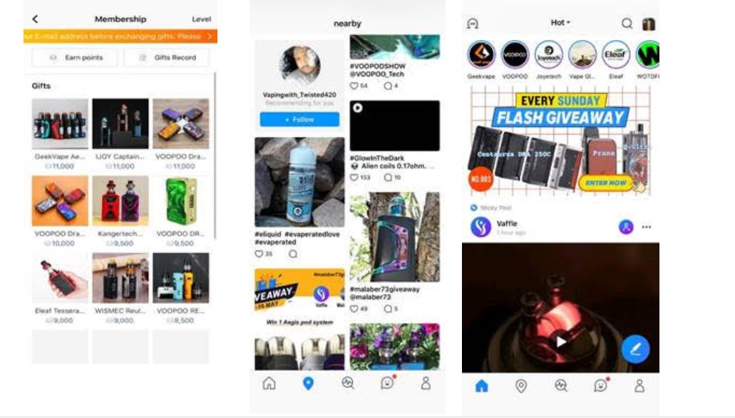 Vaffle, a social app for vaping community