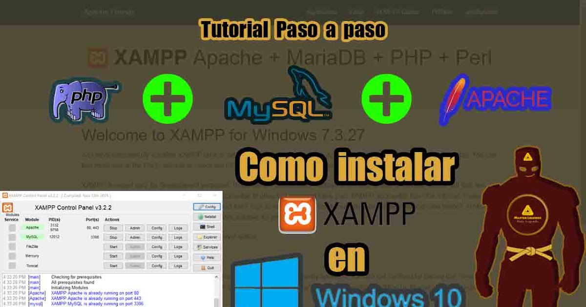 Como descargar e instalar XAMPP en Windows 10 2021 con Apache, PHP, MySQL, Perl, etc ~ Master ...